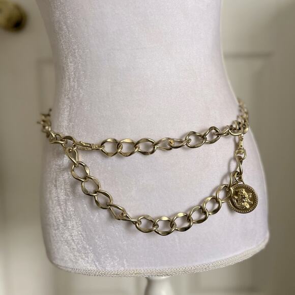 CAbi | Accessories | Cabi Medallion Chain Link Metal Belt 9s Style ...